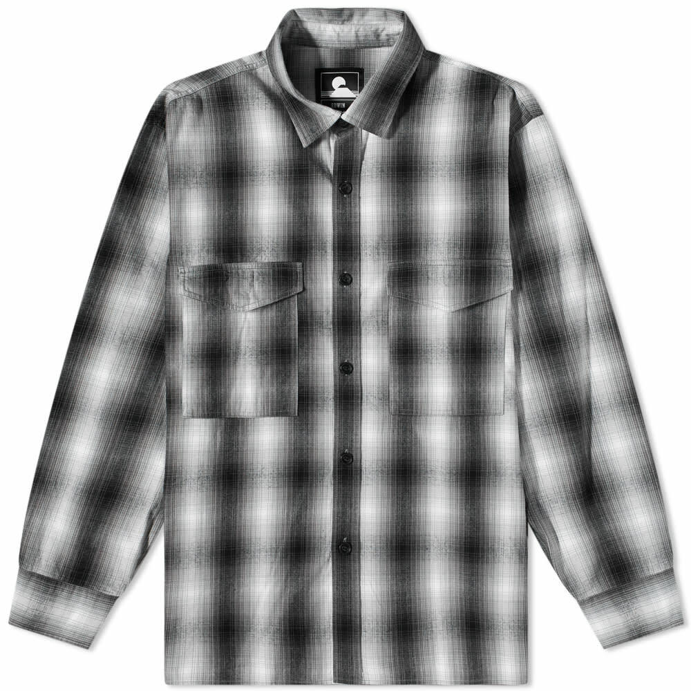 Edwin Men's Big Overshirt in Black/White Edwin