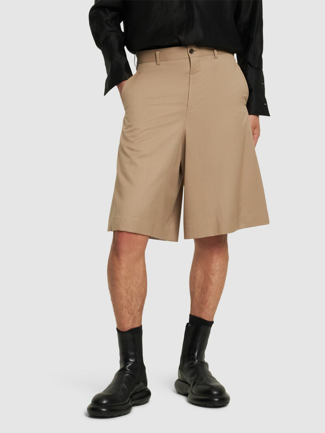 COMME DES GARÇONS HOMME PLUS Boxy Fit Wool Shorts Comme des Garcons ...