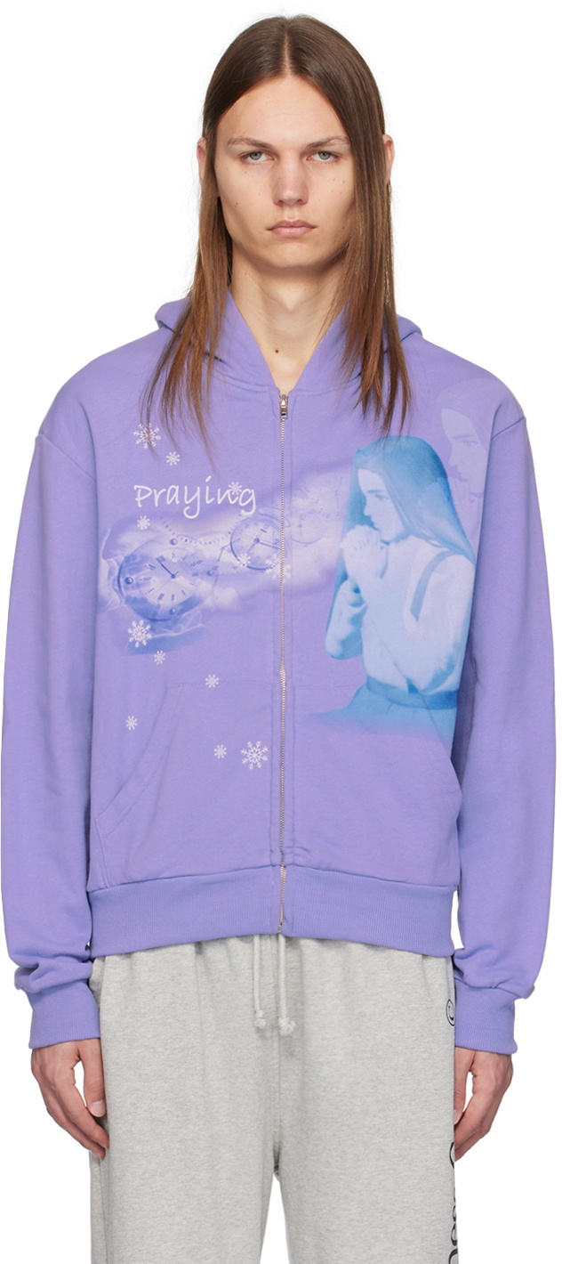 Praying Purple Clock Tower Hoodie Praying