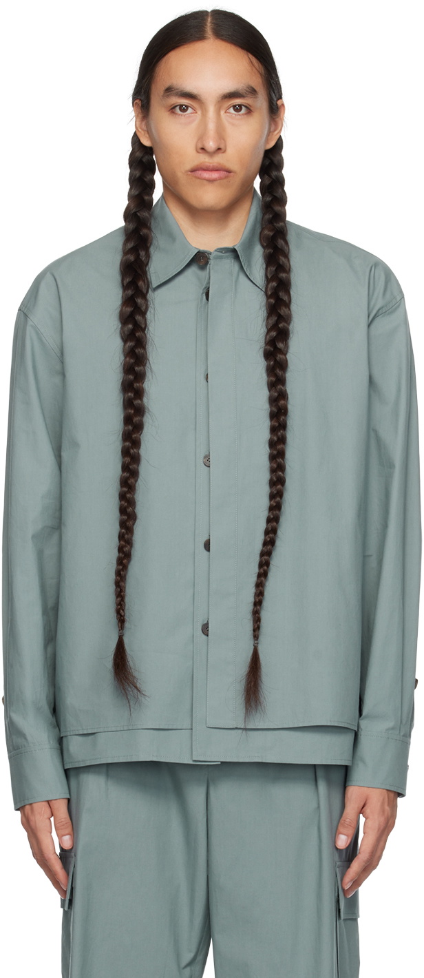 LE17SEPTEMBRE Blue Double Layered Shirt LE17SEPTEMBRE