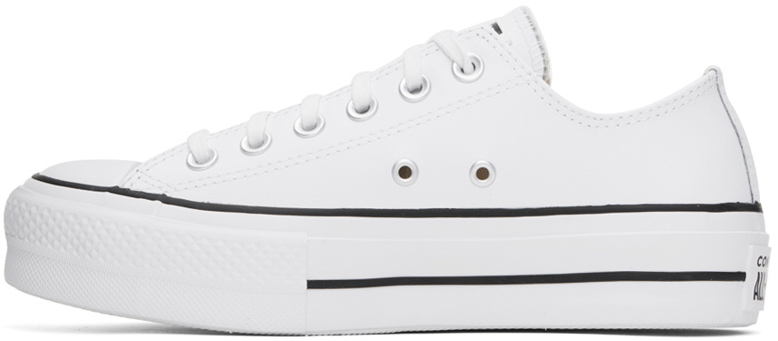 Converse White Chuck Taylor All Star Platform Leather Sneakers Converse