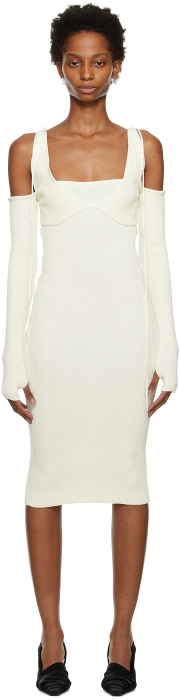Anna October Off-White 'La Fleur' Midi Dress