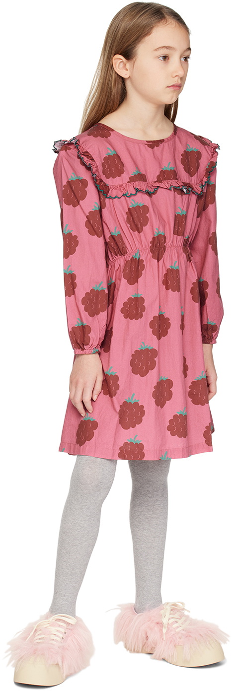 TINYCOTTONS Kids Pink Raspberries Sailor Frills Dress TINYCOTTONS