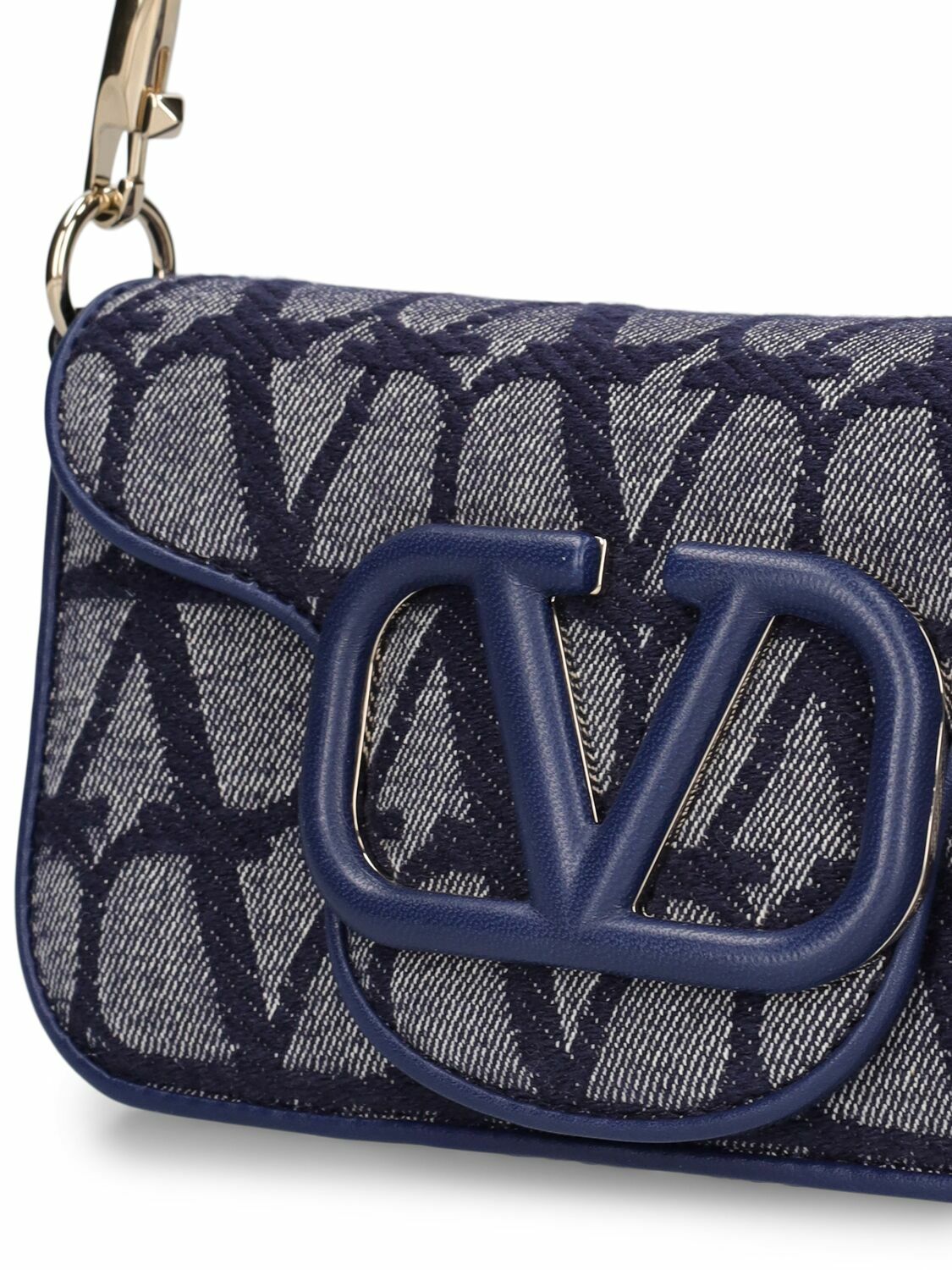 VALENTINO GARAVANI - Small Locò Denim Shoulder Bag Valentino Garavani