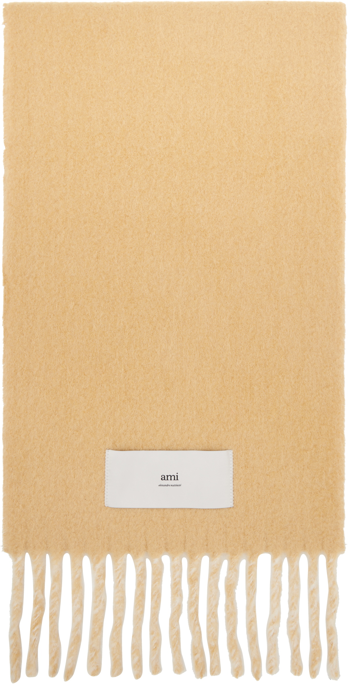 AMI Paris Yellow Double-Sided Scarf AMI