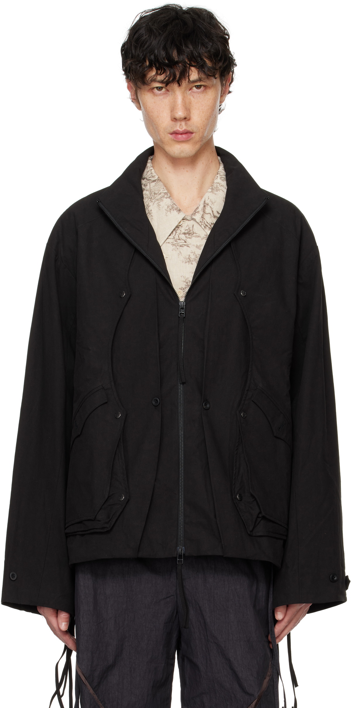 Professor.E Black Poncho Jacket Professor.E