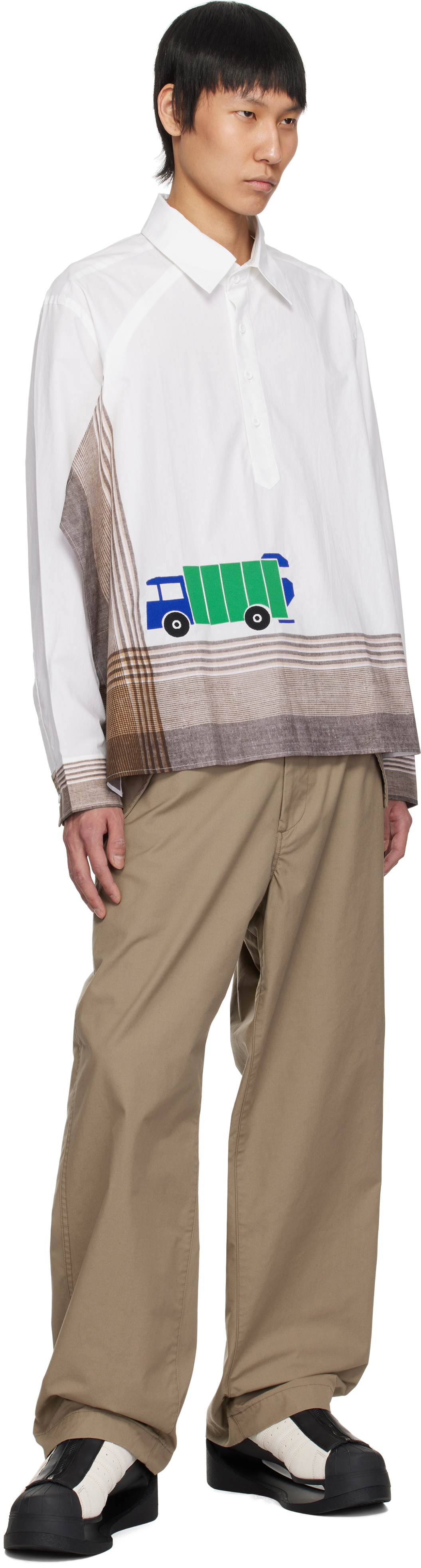 Craig Green White Long Sleeve Handkerchief Shirt Craig Green