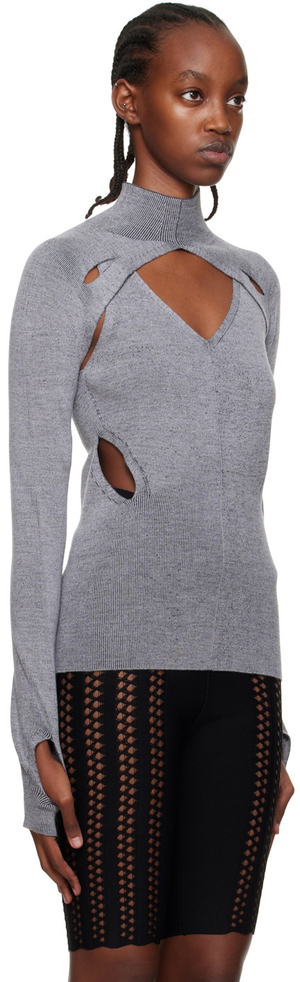 Dion Lee Gray Skivvy Turtleneck & Tank Top Set Dion Lee
