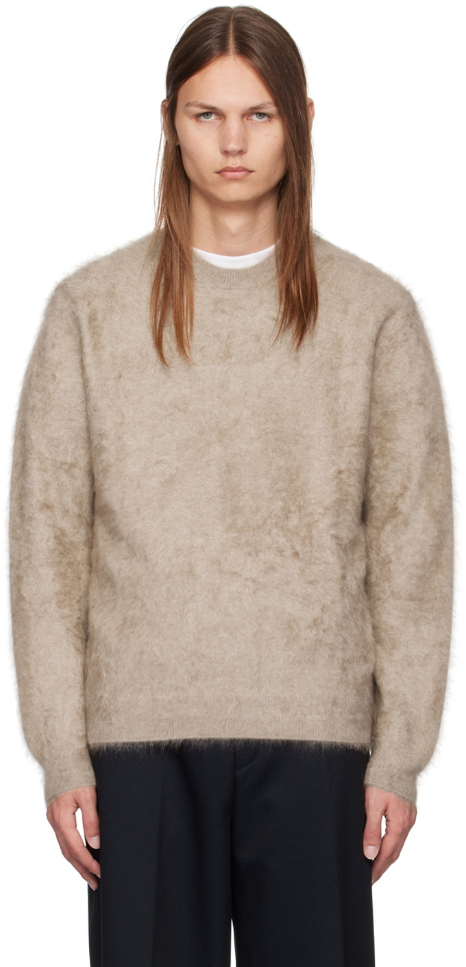 Solid Homme Tan Crewneck Sweater Solid Homme