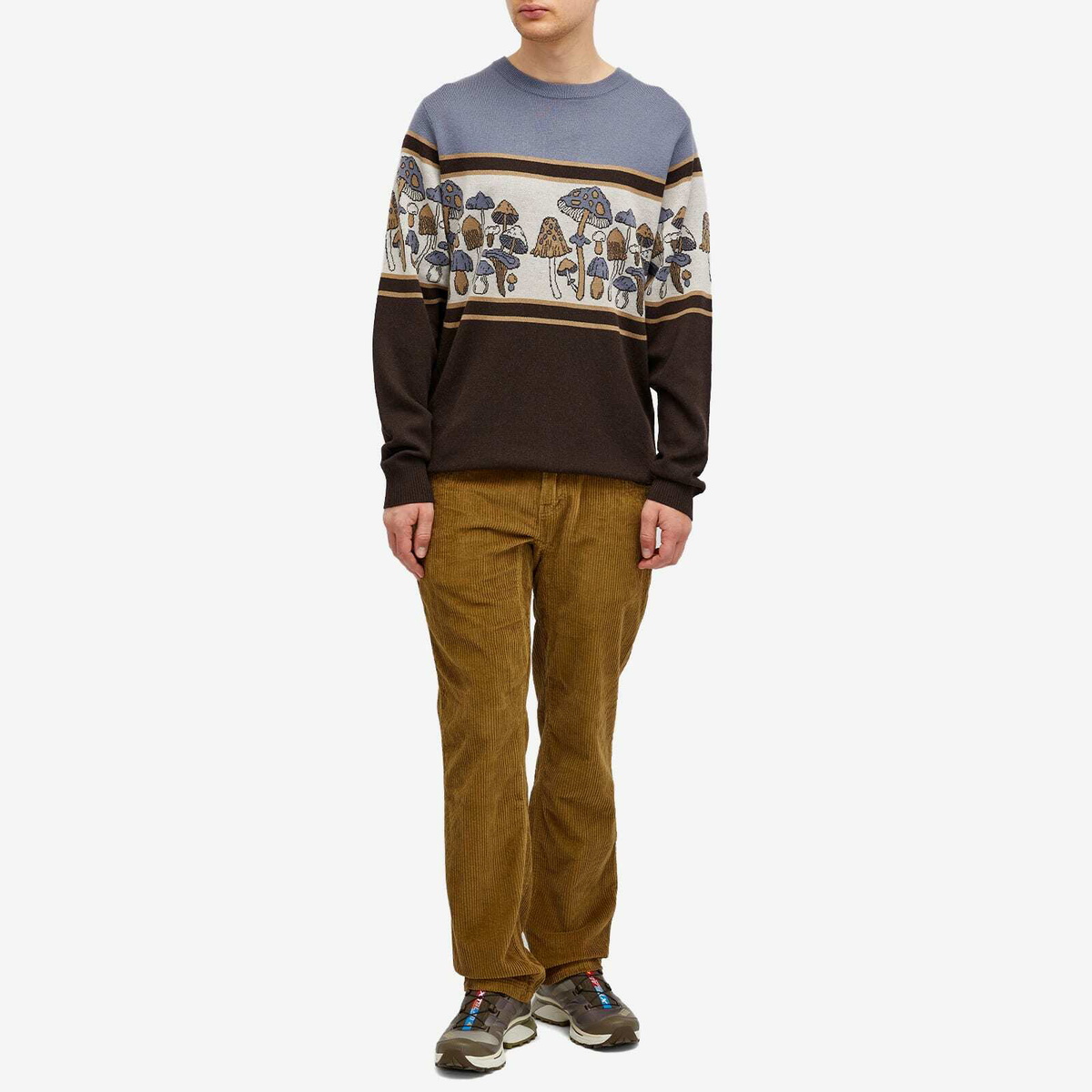 KAVU Men's Highline Jacquard Crew Neck Jumper in Much Room KAVU