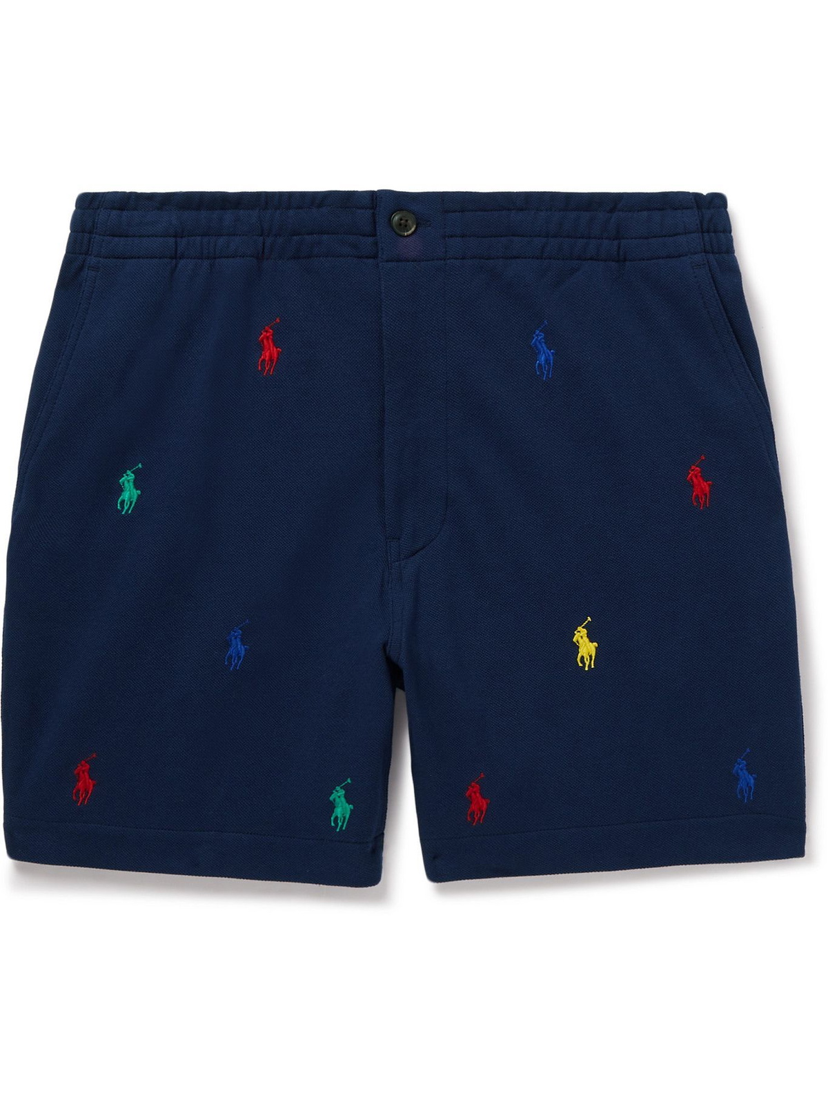 POLO RALPH LAUREN - Slim-Fit Logo-Embroidered Cotton-Piqué Drawstring ...