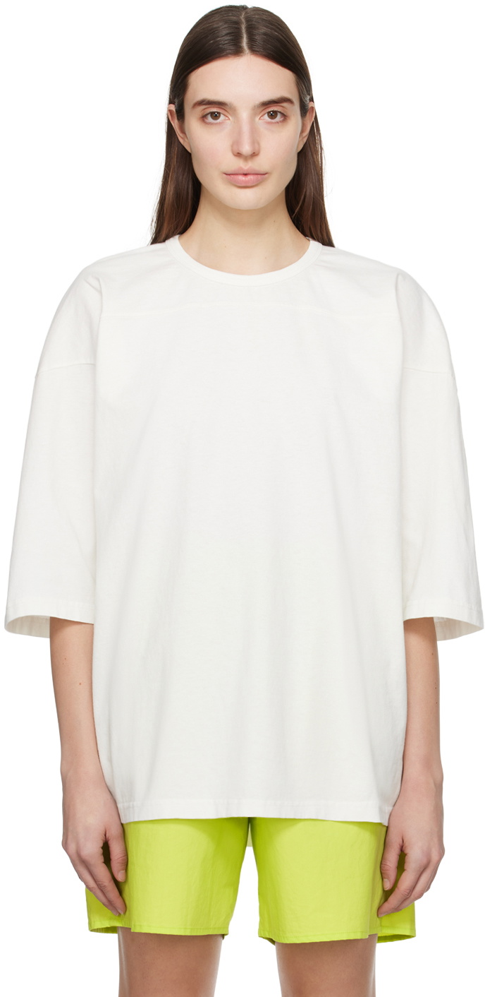 MM6 Maison Margiela Off-White Yoke Sleeve T-Shirt MM6 Maison Margiela