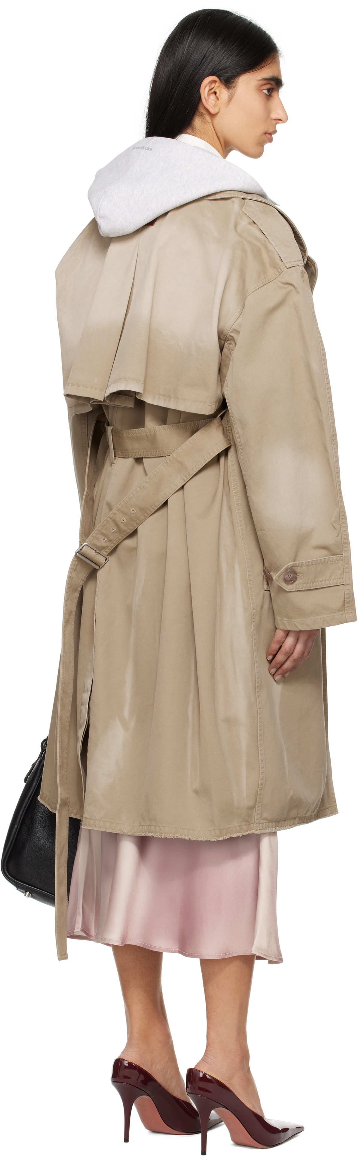 Acne Studios Tan Belted Trench Coat Acne Studios