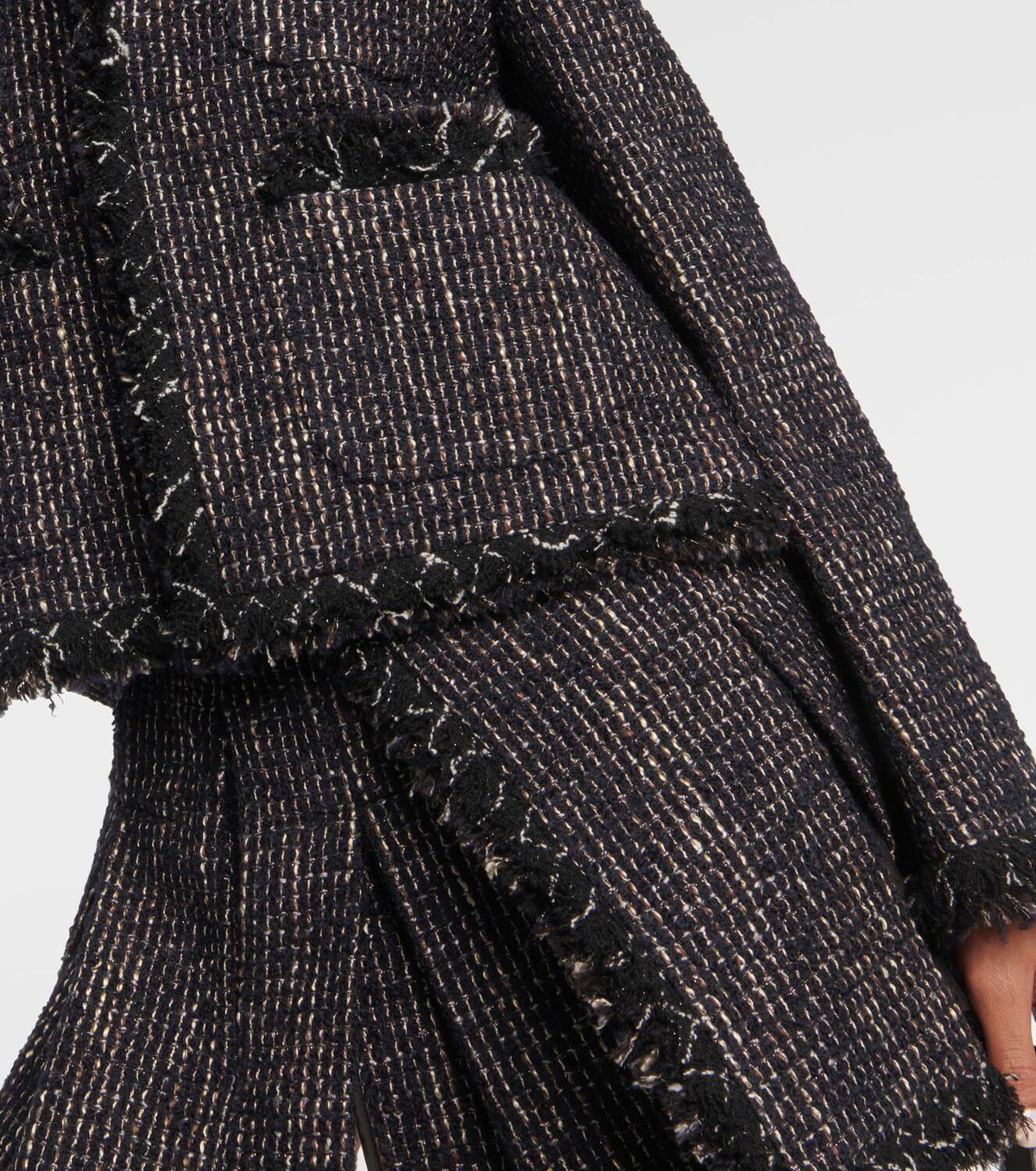 Sacai Cropped tweed jacket Sacai