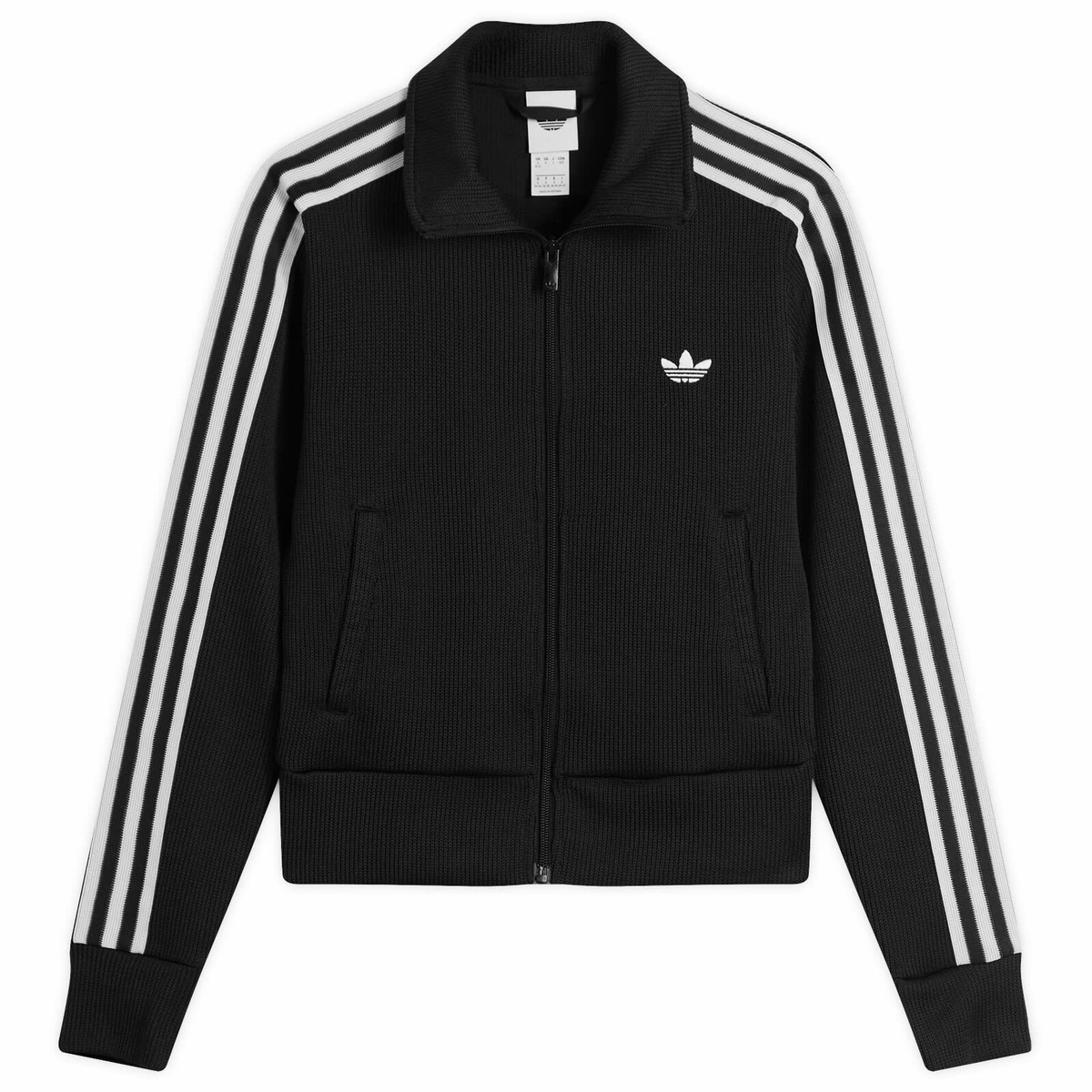 Adidas Women's Firebird Adicolor Knit Track Top in Black/White adidas