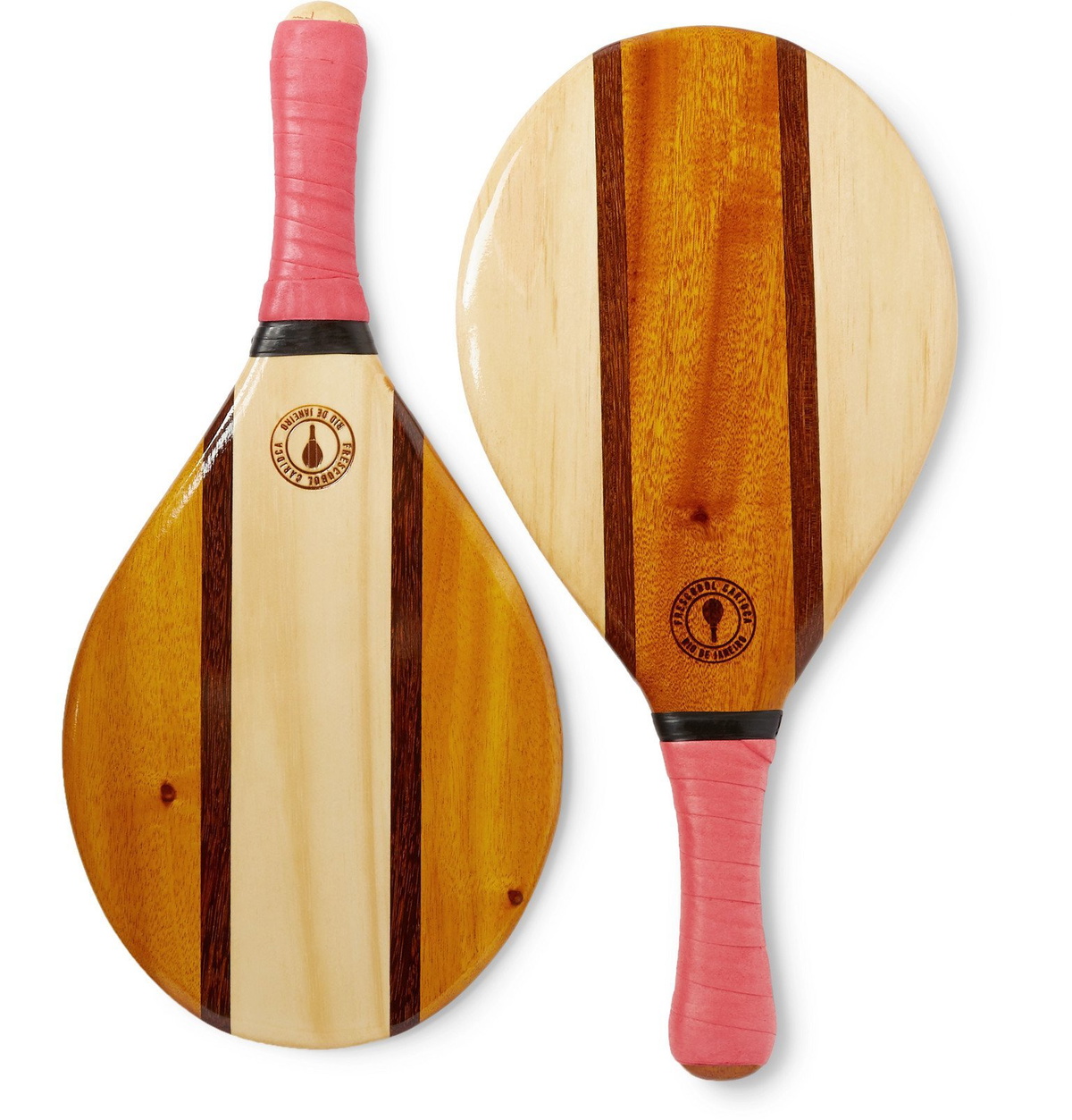 Frescobol Carioca - Trancoso Wooden Beach Bat and Ball Set - Red ...