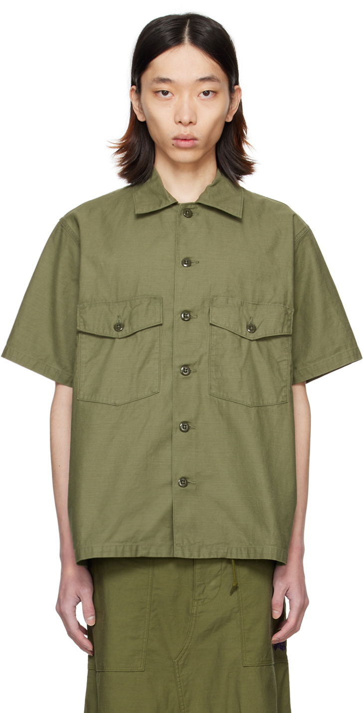 NEEDLES Khaki Fatigue Shirt Needles