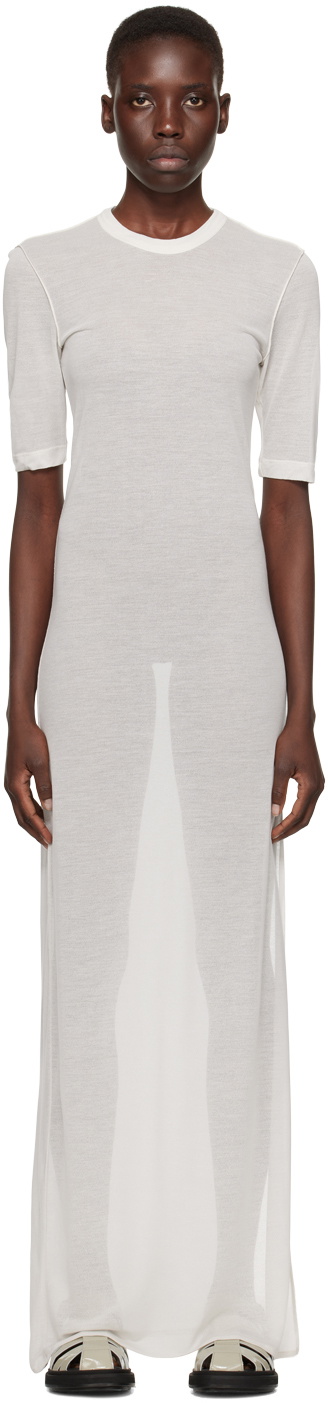 AMI Paris Off-White Slit Maxi Dress AMI