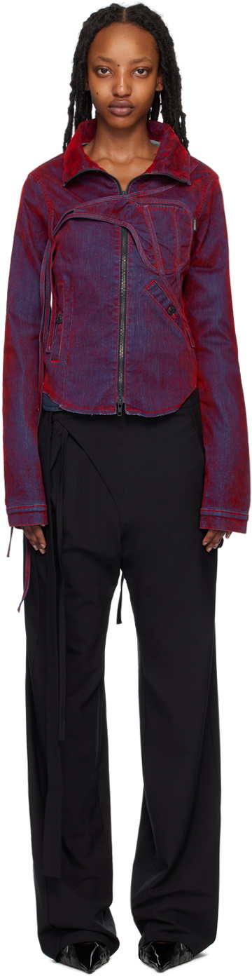 Ottolinger Red Fitted Denim Jacket Ottolinger