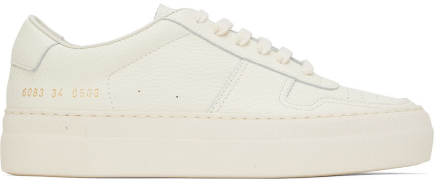 Common Projects White Summer Edition BBall Low Sneakers Common Projects