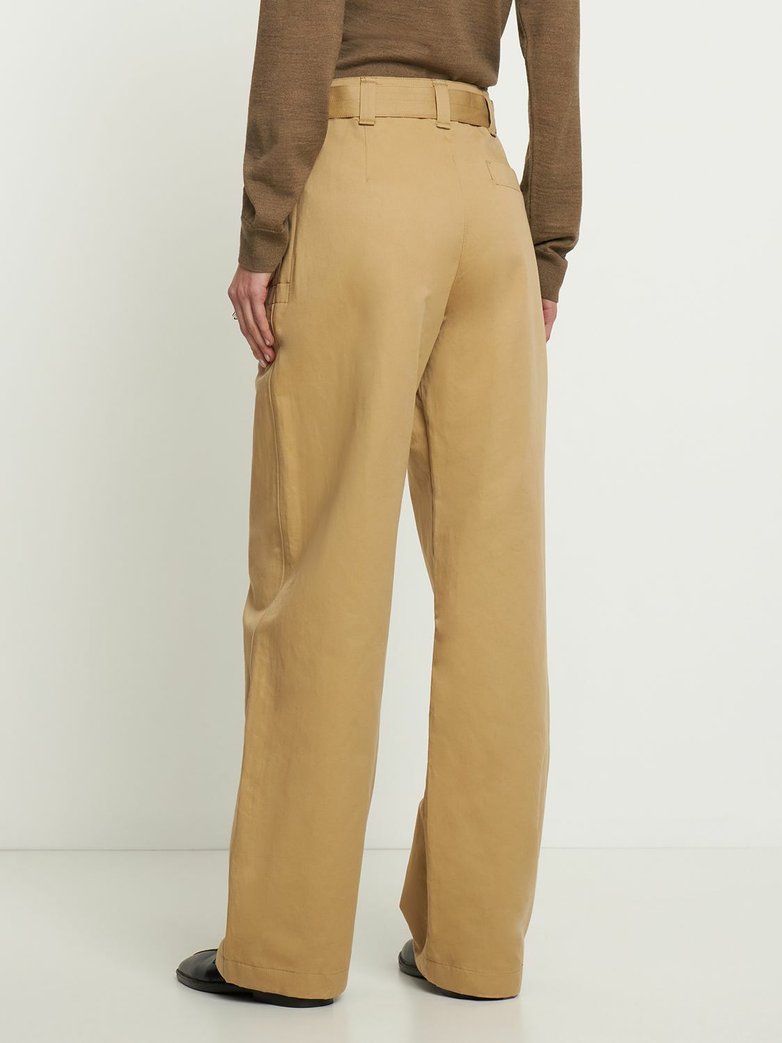 LEMAIRE - Belted Cotton & Linen Pocket Pants Lemaire