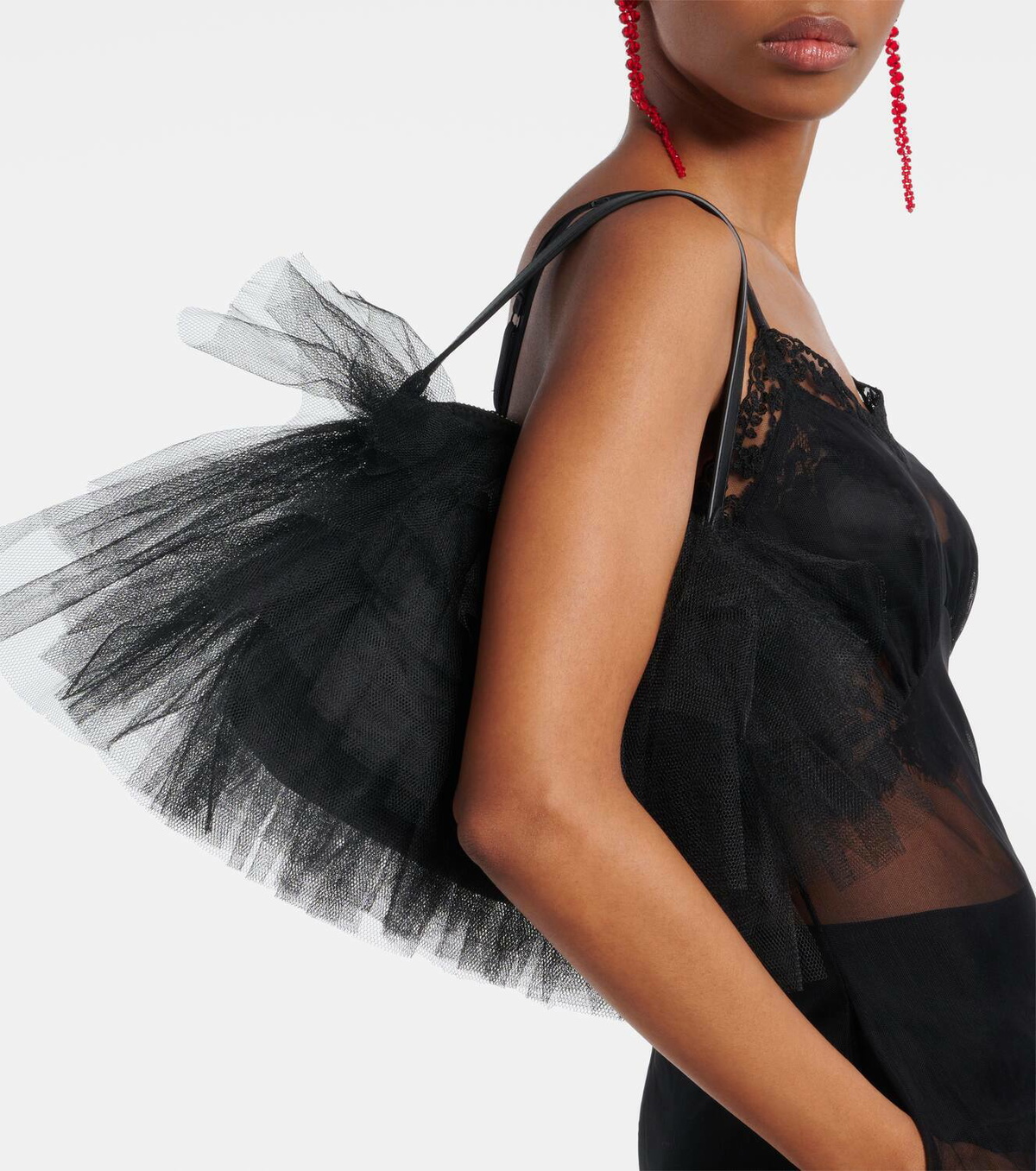 Simone Rocha Frilly Tutu Mini canvas shoulder bag Simone Rocha