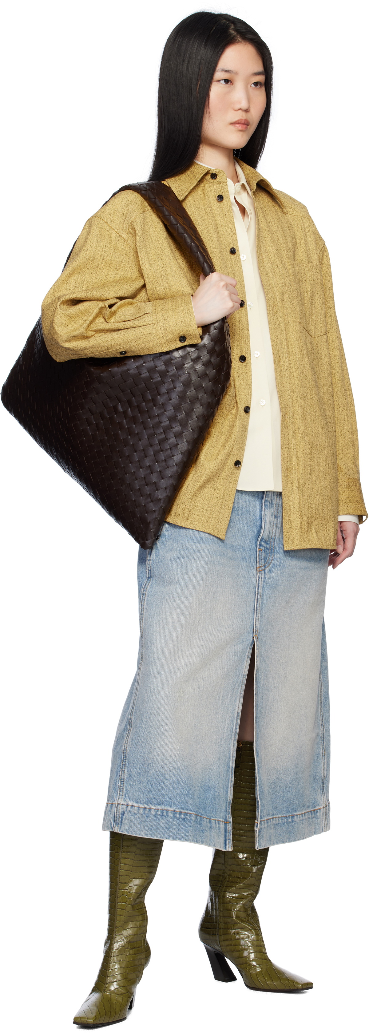 Bottega Veneta Brown Large Hop Bag Bottega Veneta