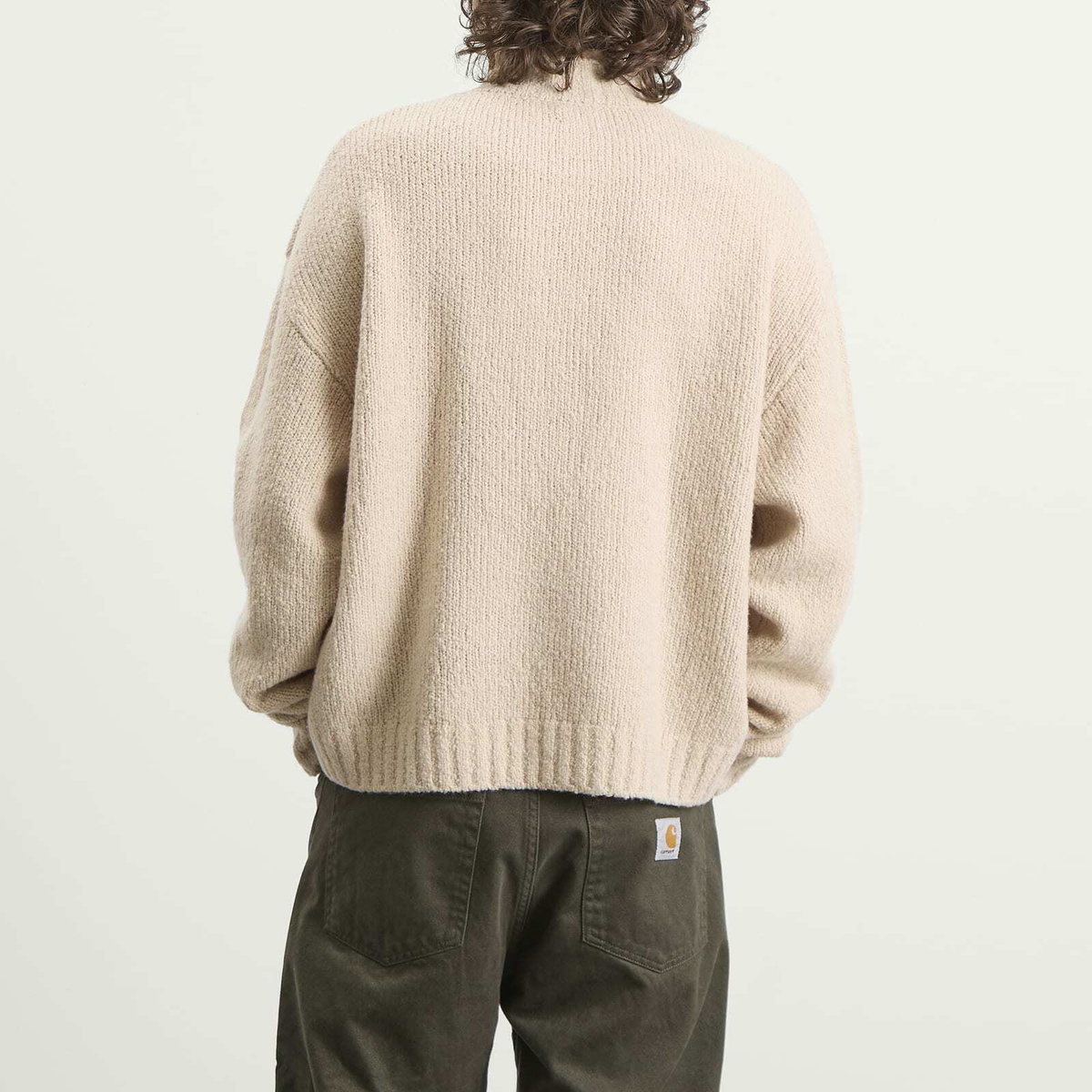 Bound Men's Cropped Wool Jumper in Sand BOUND by Bond-Eye