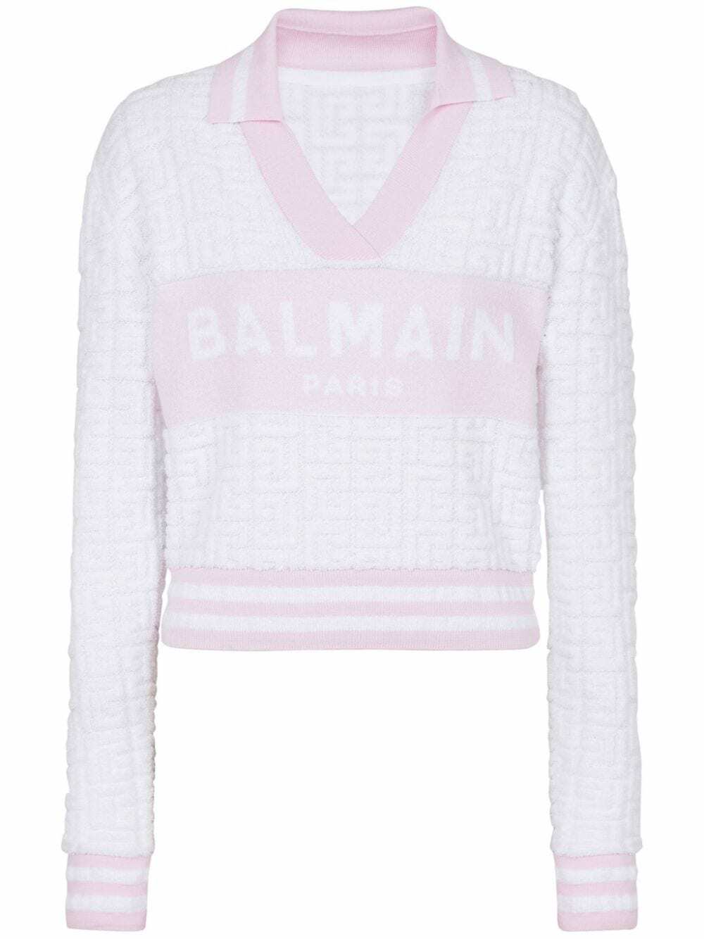 BALMAIN - Monogram Logo Polo Shirt Balmain