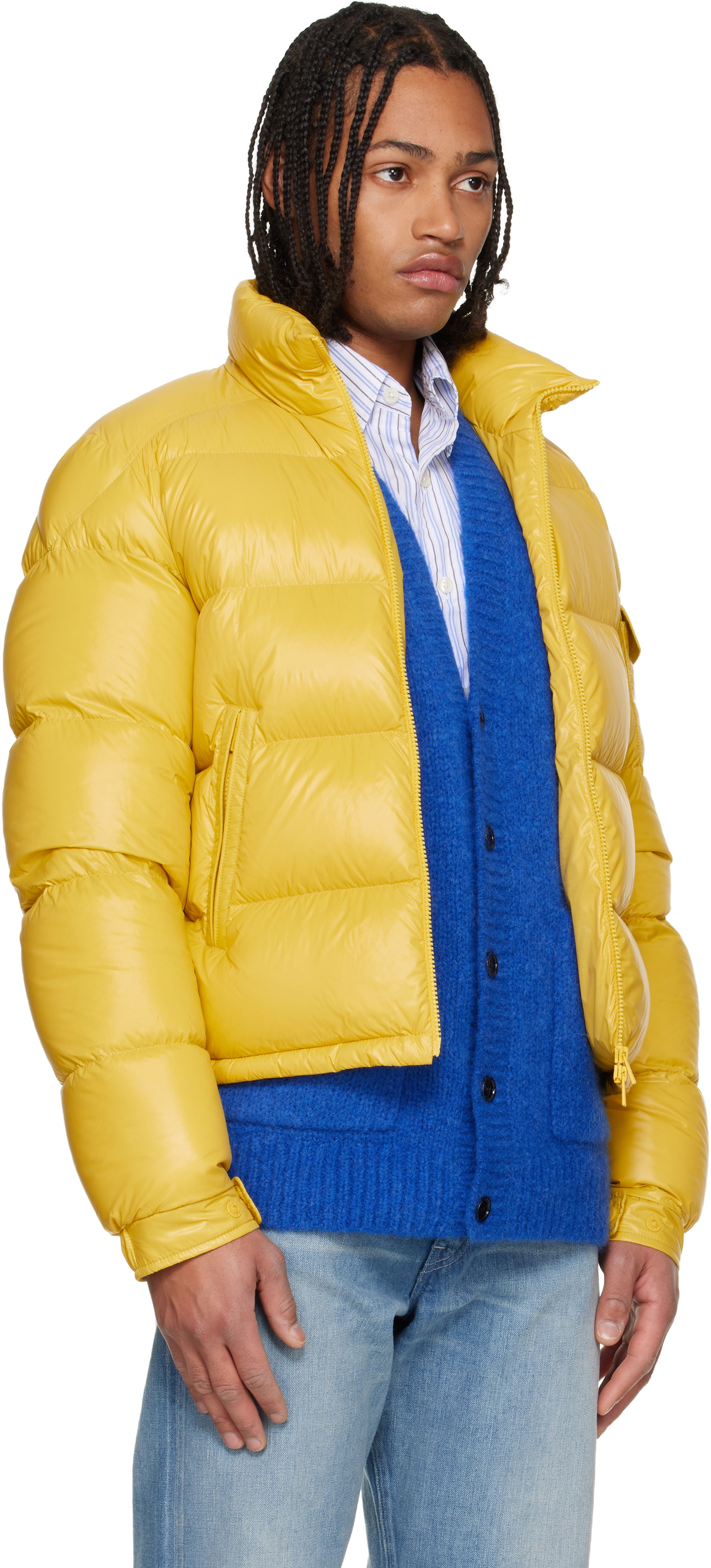 Moncler Yellow Levitha Short Down Jacket Moncler