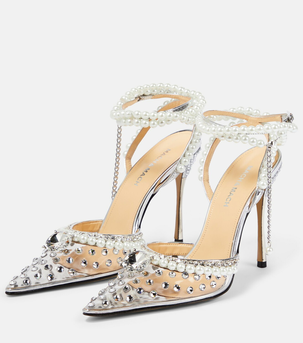Mach & Mach Diamond of Elizabeth embellished PVC pumps MACH & MACH