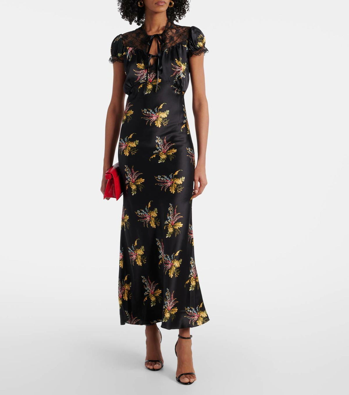 Rodarte Floral silk satin maxi dress Rodarte