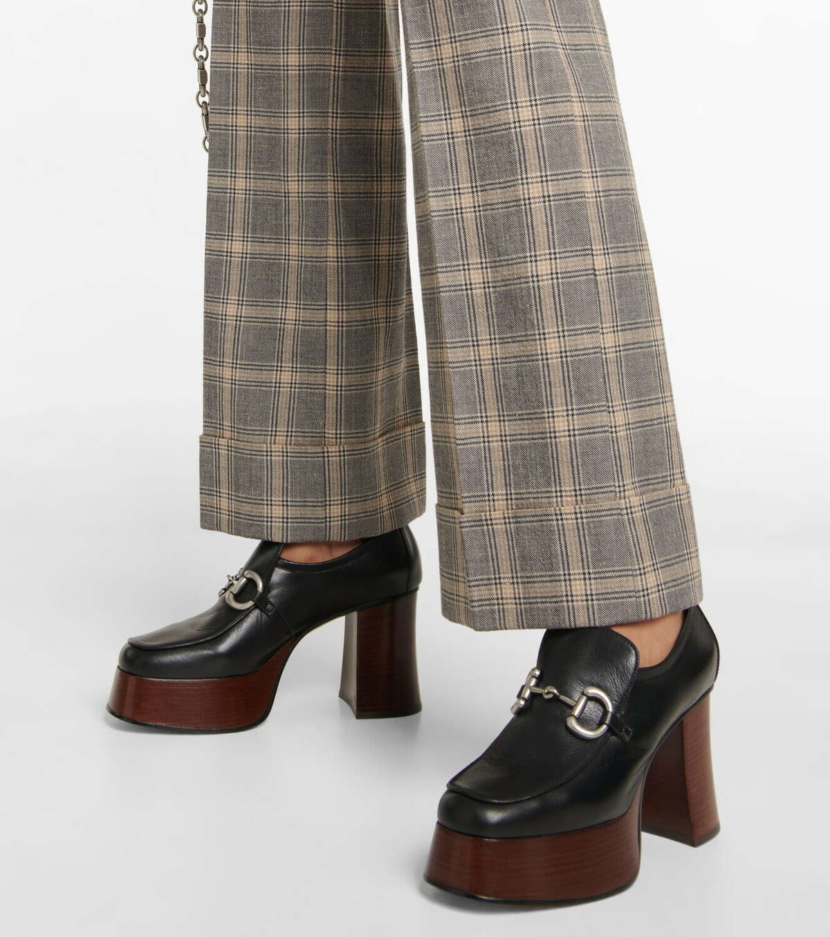 Gucci - Horsebit leather platform loafer pumps Gucci