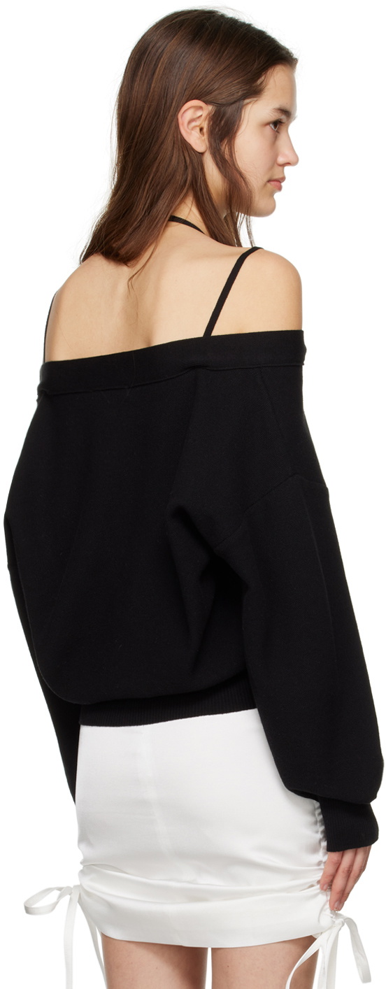 J KOO Black Strap Cardigan J KOO