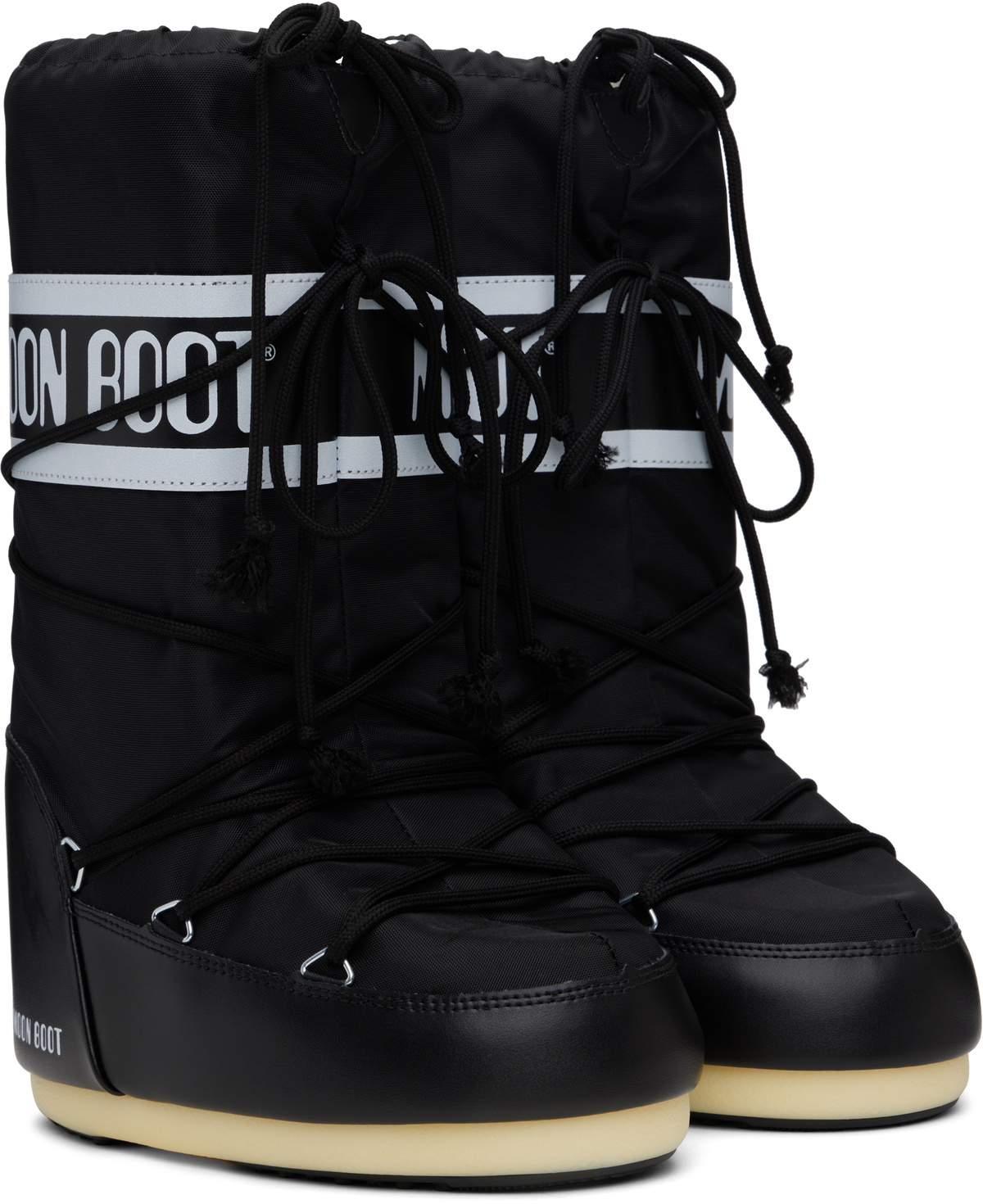 Moon Boot Black Icon Nylon Tall Boots Moon Boot
