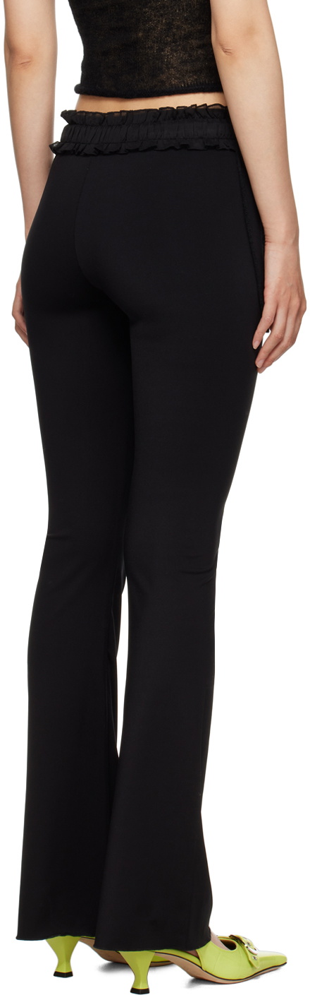 GUIZIO Black Ruffled Lounge Pants GUIZIO