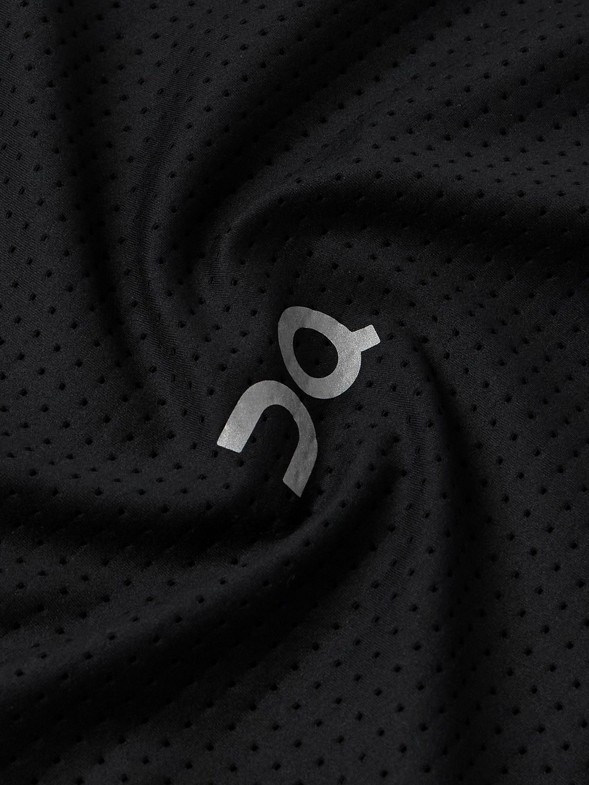 ON - Pace-T Logo-Print CleanCloud® Mesh T-Shirt - Black On
