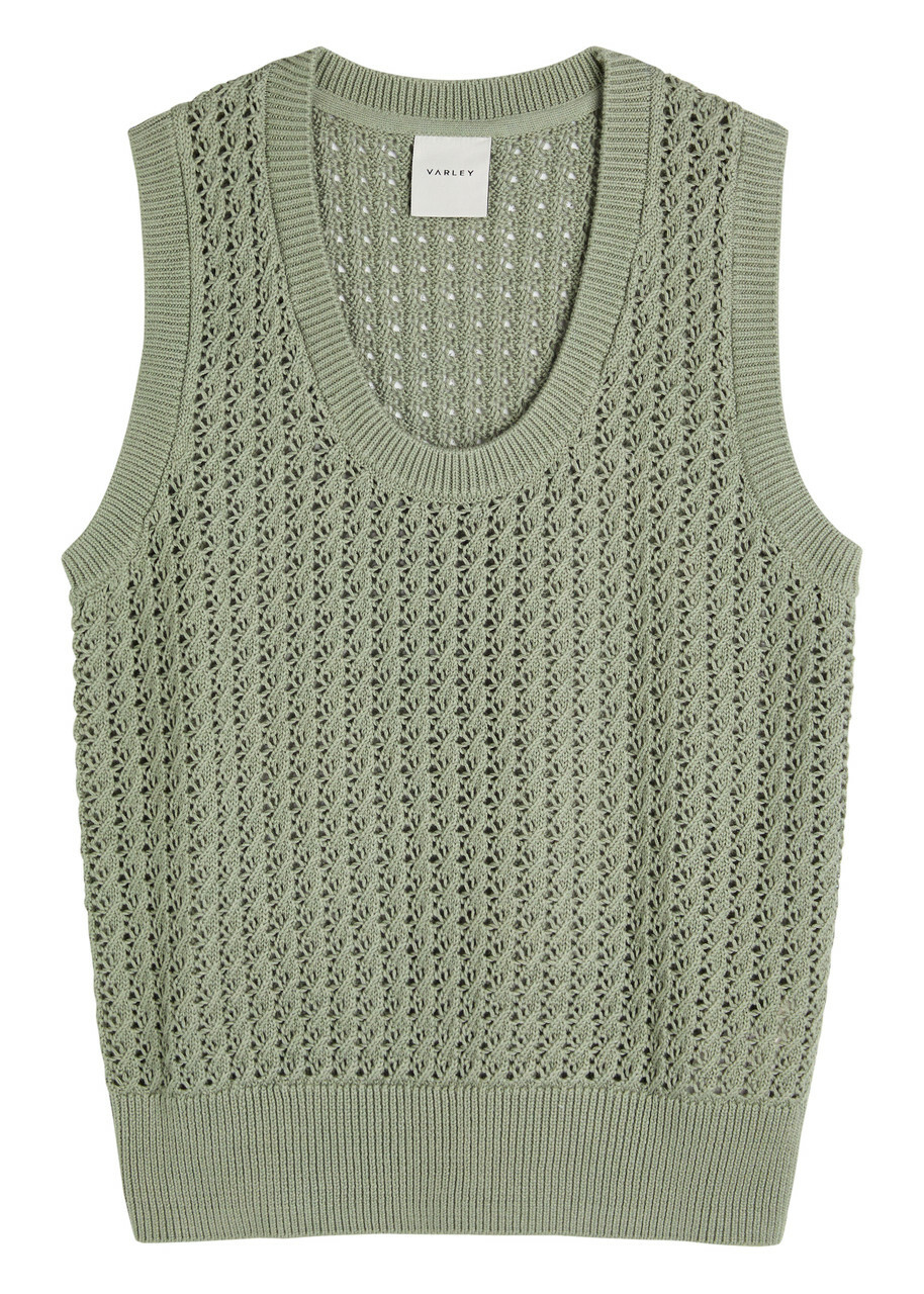 Varley Ferns Open Knit Tank Sage Varley