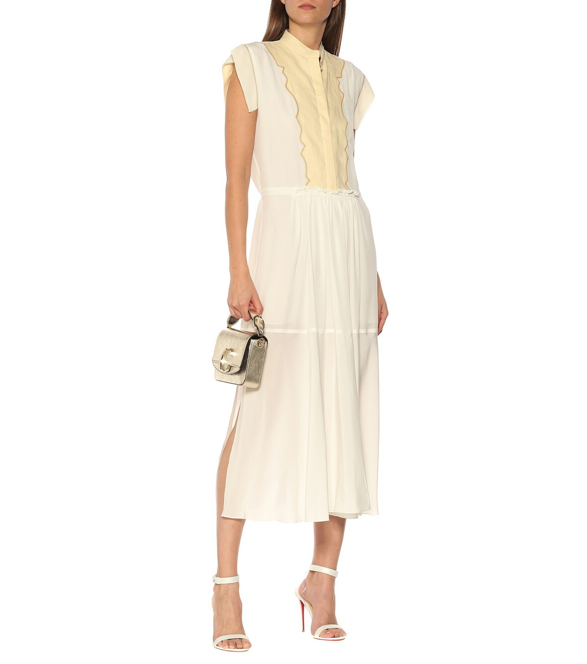 Chloe - Silk crêpe-de-chine midi dress Chloe