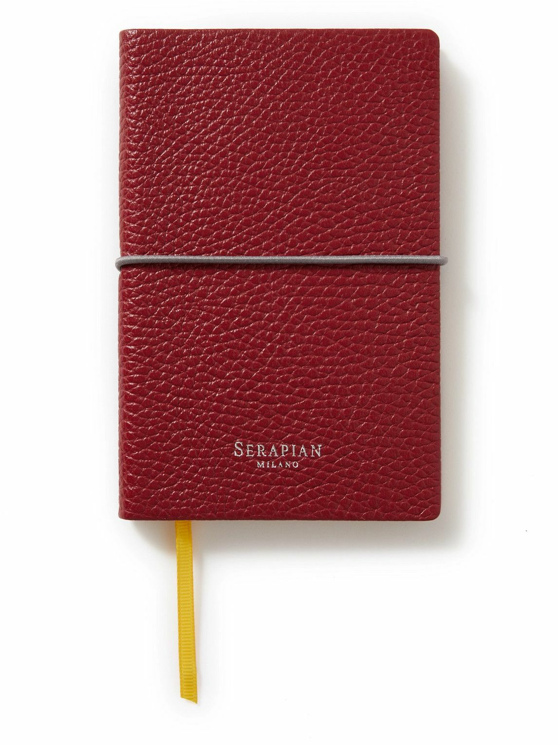 Serapian - Small Logo-Print Full-Grain Leather Notebook Serapian