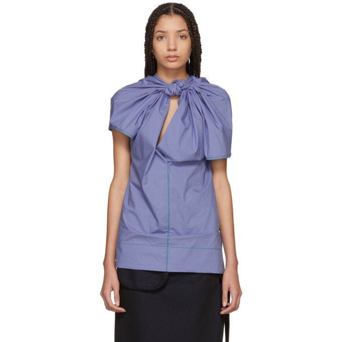 Marni Blue Twist Blouse Marni