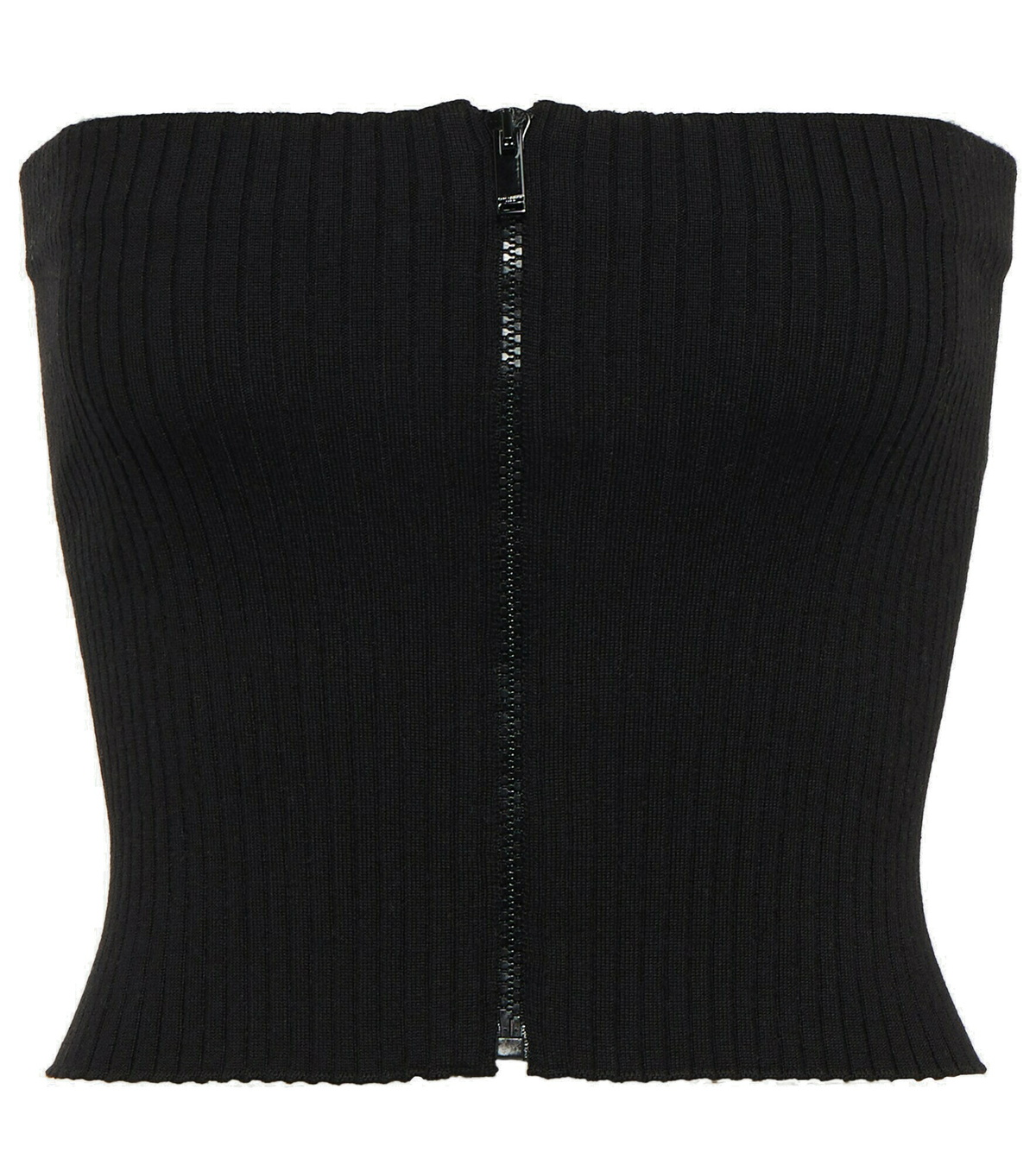 Saint Laurent - Ribbed-knit wool-blend bustier Saint Laurent