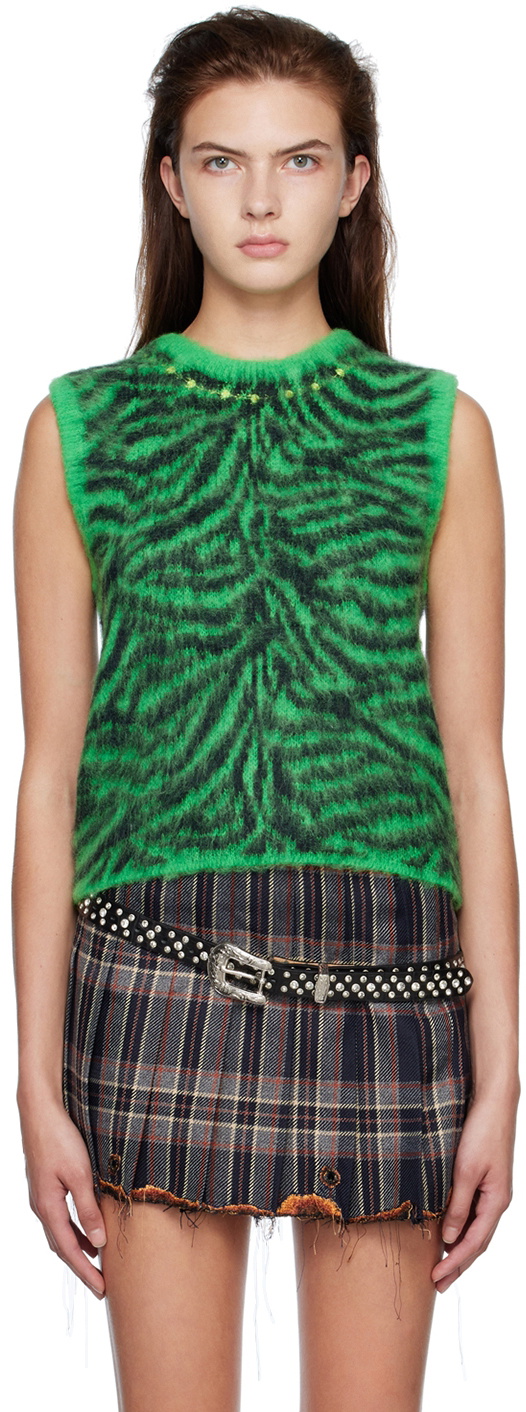Doublet Green Zebra Sweater Doublet