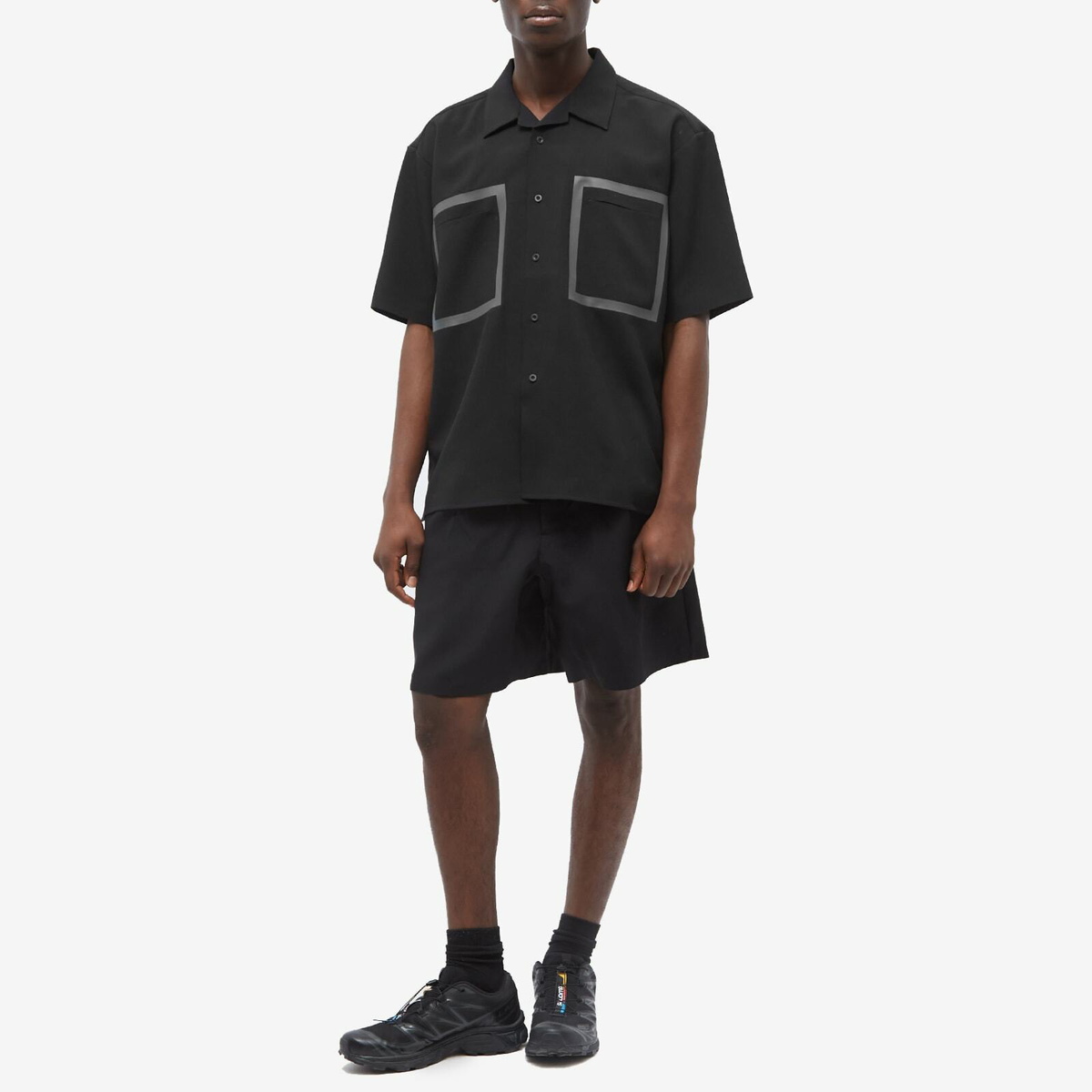 F/CE. Men's TECH TORO OPEN SHIRT in Black F/CE.