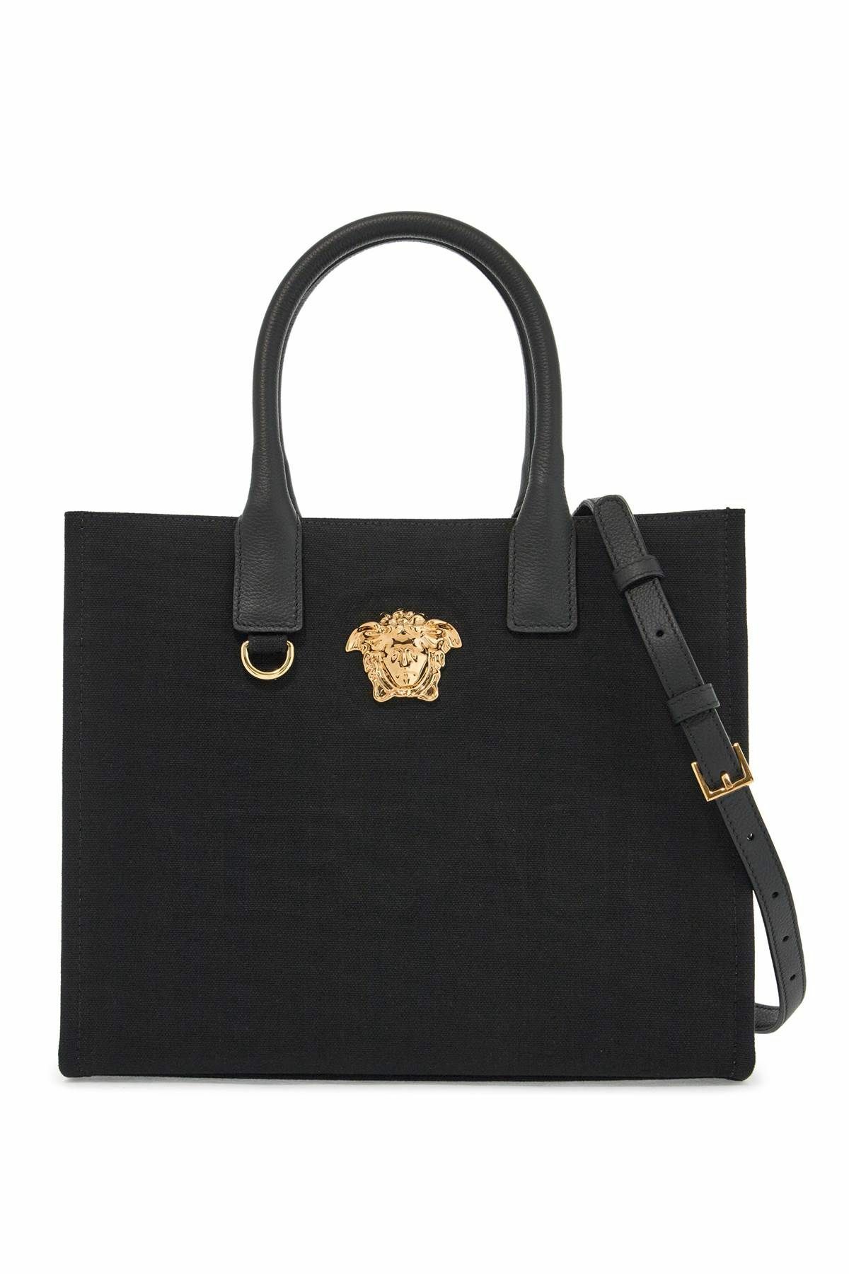 VERSACE canvas small la medusa tote bag Black Versace