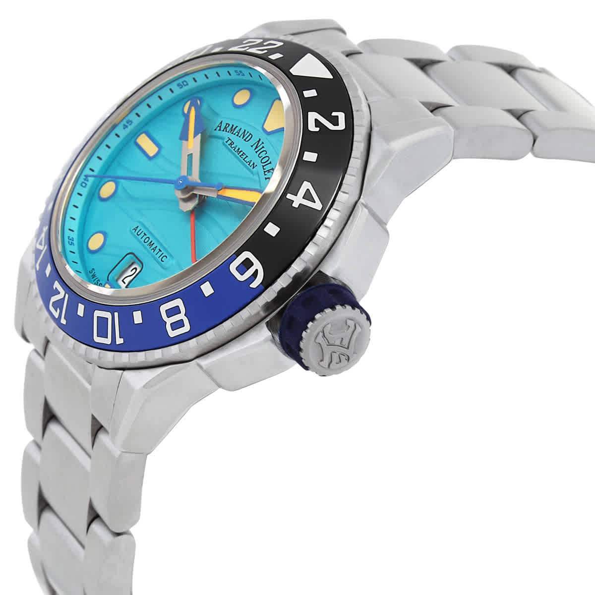 Armand Nicolet JSH GMT Automatic Mens Watch A487RGU-TF-MA2481AA Armand ...