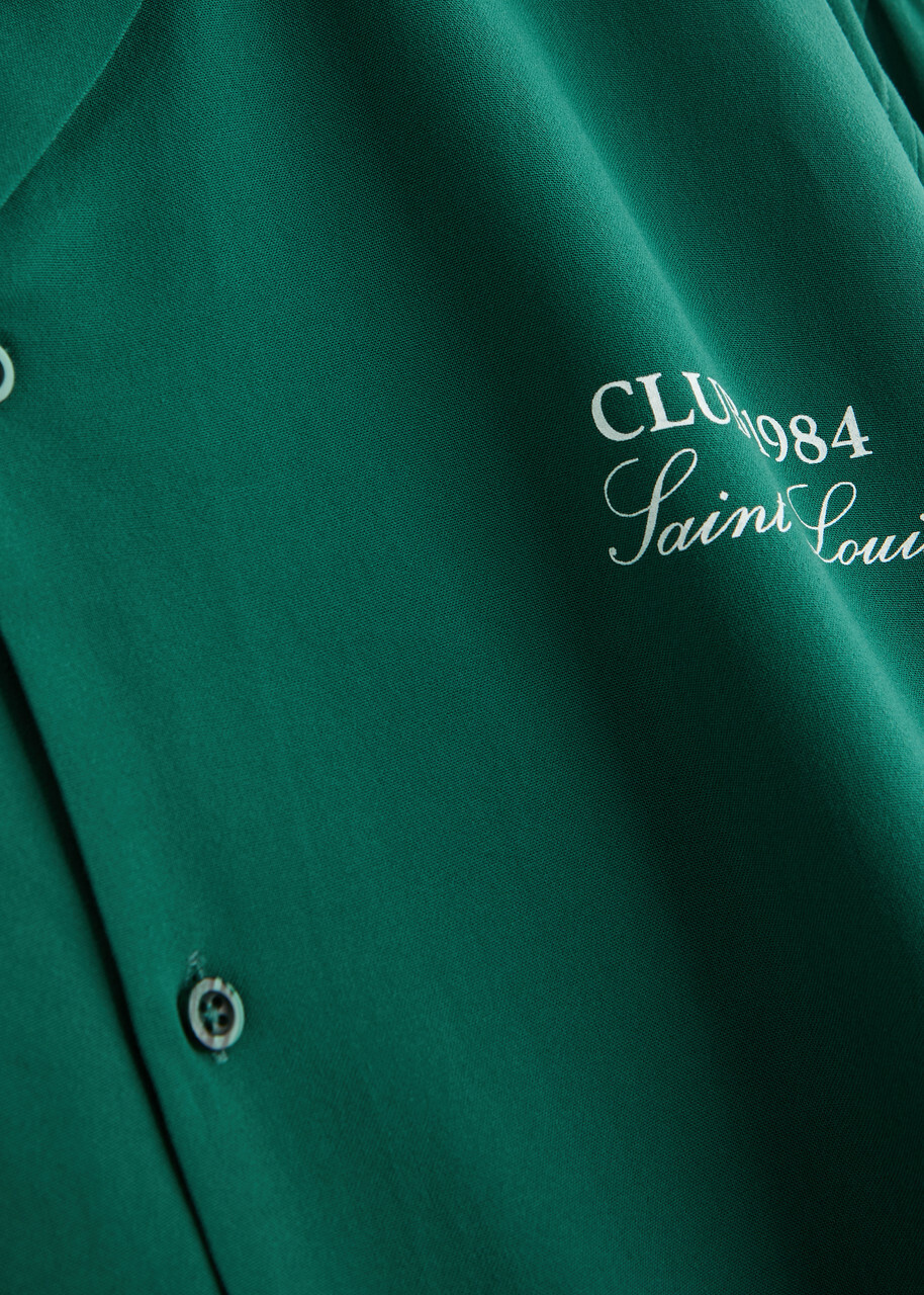 Club 1984 Melrose Printed Shirt Green Club 1984