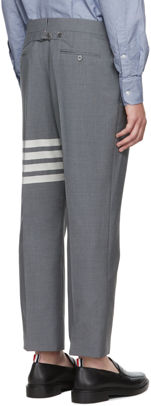 Thom Browne Gray 4-Bar Trousers Thom Browne