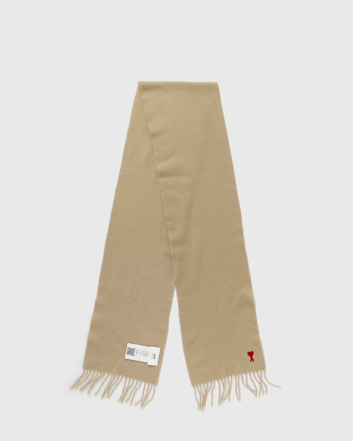 Ami Paris Ami De Coeur Scarf Brown - Mens - Scarves AMI