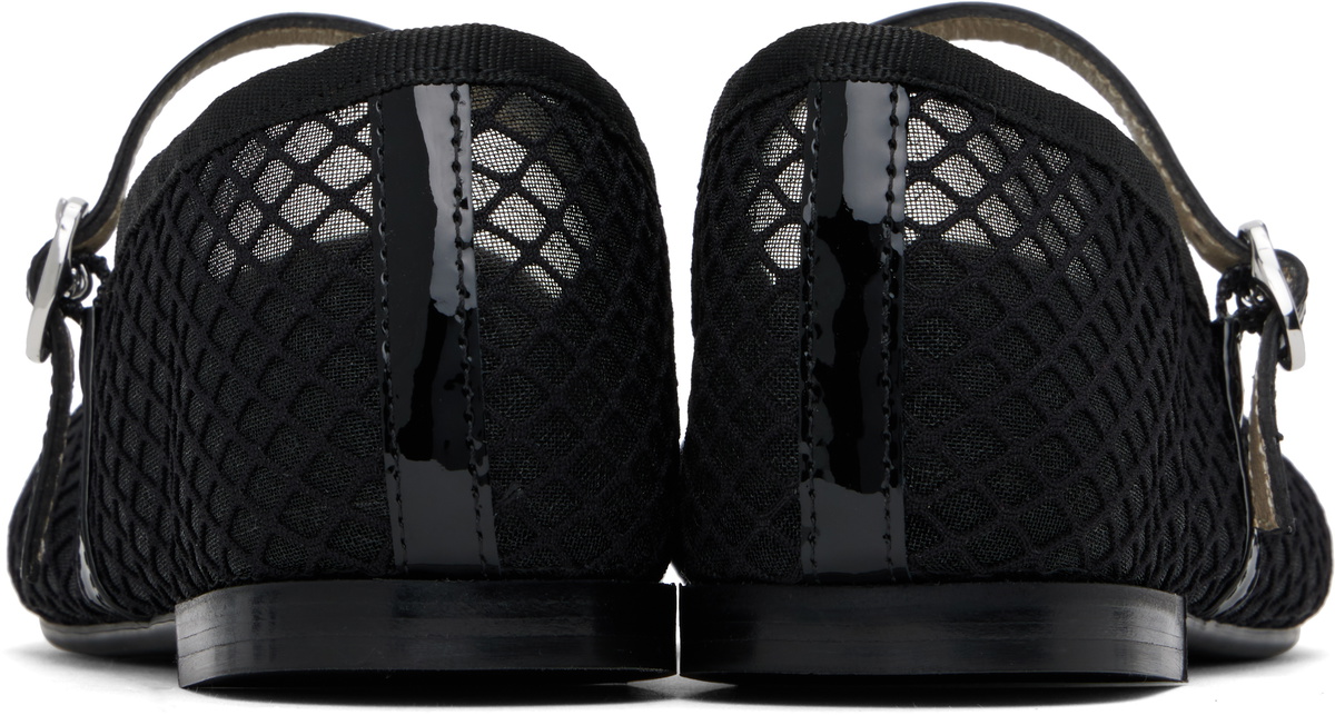 Repetto Black Mesh Georgiana Mary-Jane Ballerina Flats Repetto
